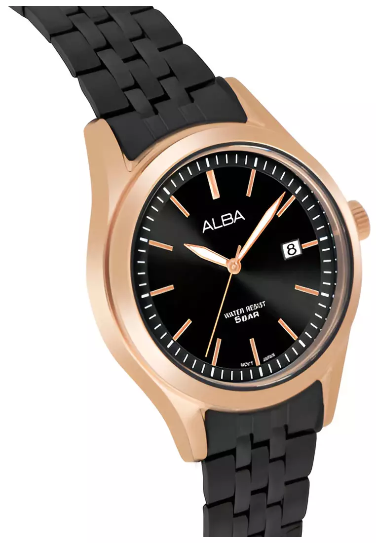 Jual Alba Alba AH7CE2X1 Jam Tangan Analog Wanita Rosegold Black ...