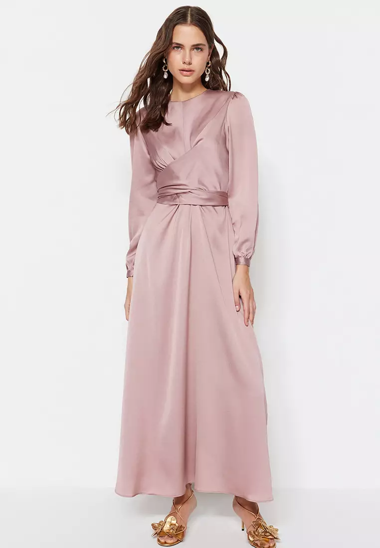 Buy Trendyol Modest Maxi Wrap Dress Online | ZALORA Malaysia
