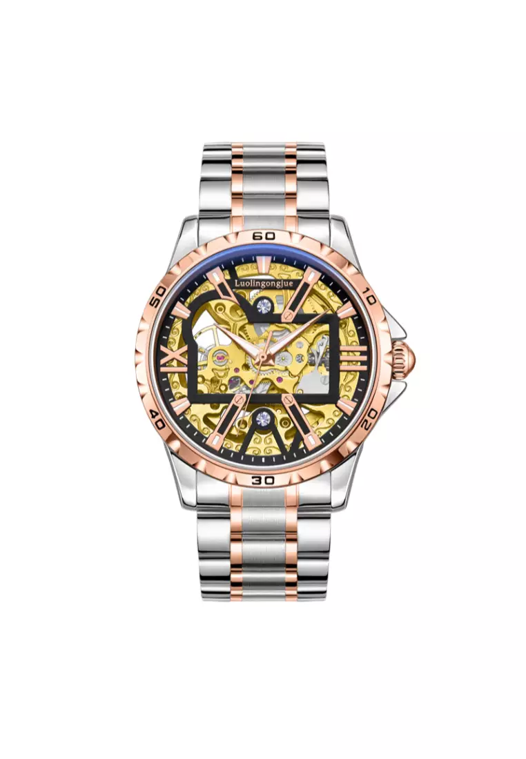 Buy OPCHIC Blue Light Mirror Hollow Mechanical Men's Watch 2025 Online ...