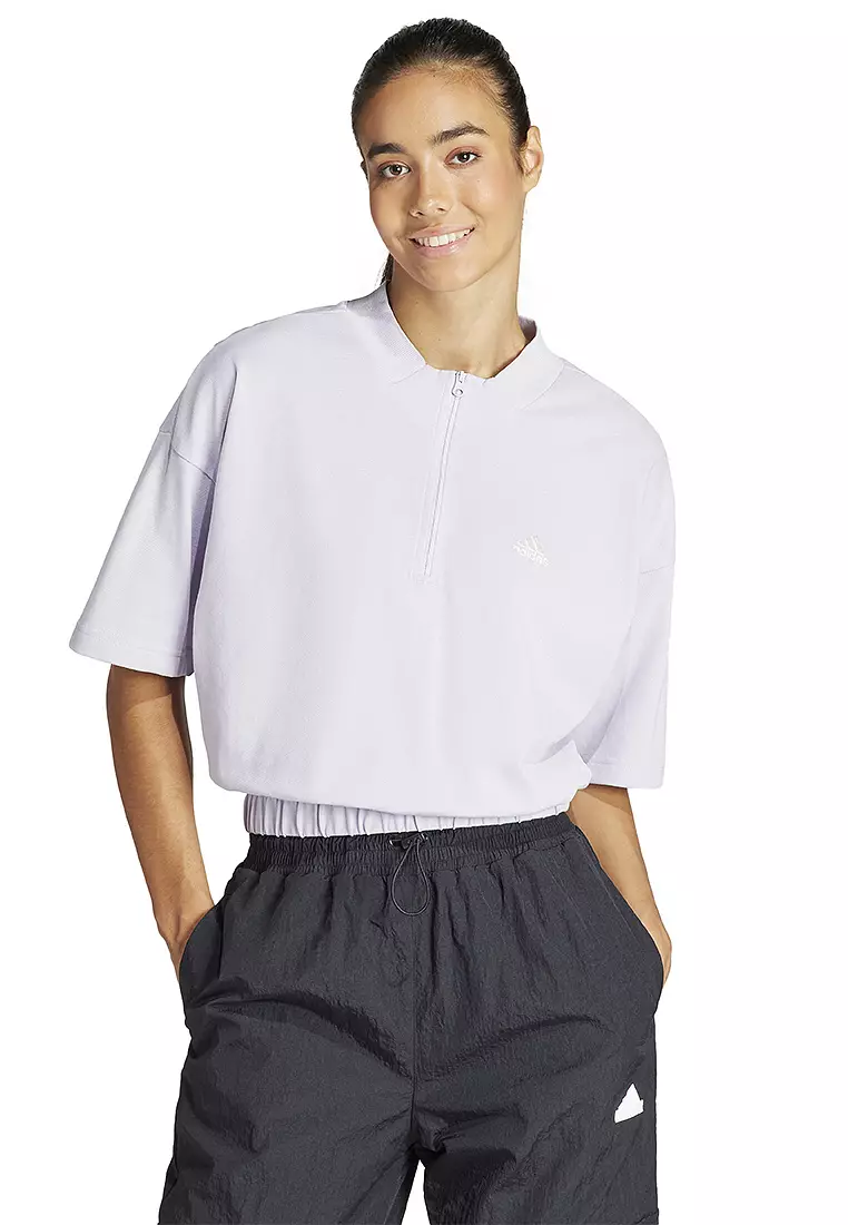 Buy Adidas Sportswear Resort Graphic Crop Half Zip T Shirt 2024 Online