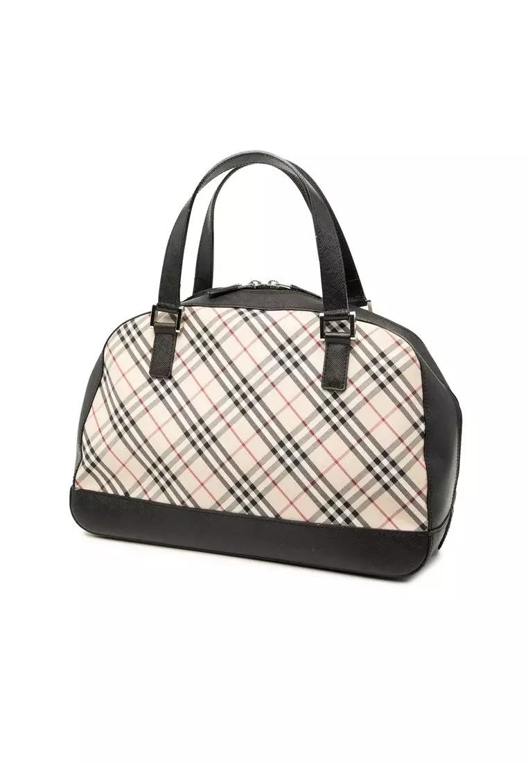 Buy BURBERRY Pre-Loved Burberry Nova Check Canvas Handbag 2026 Online ...