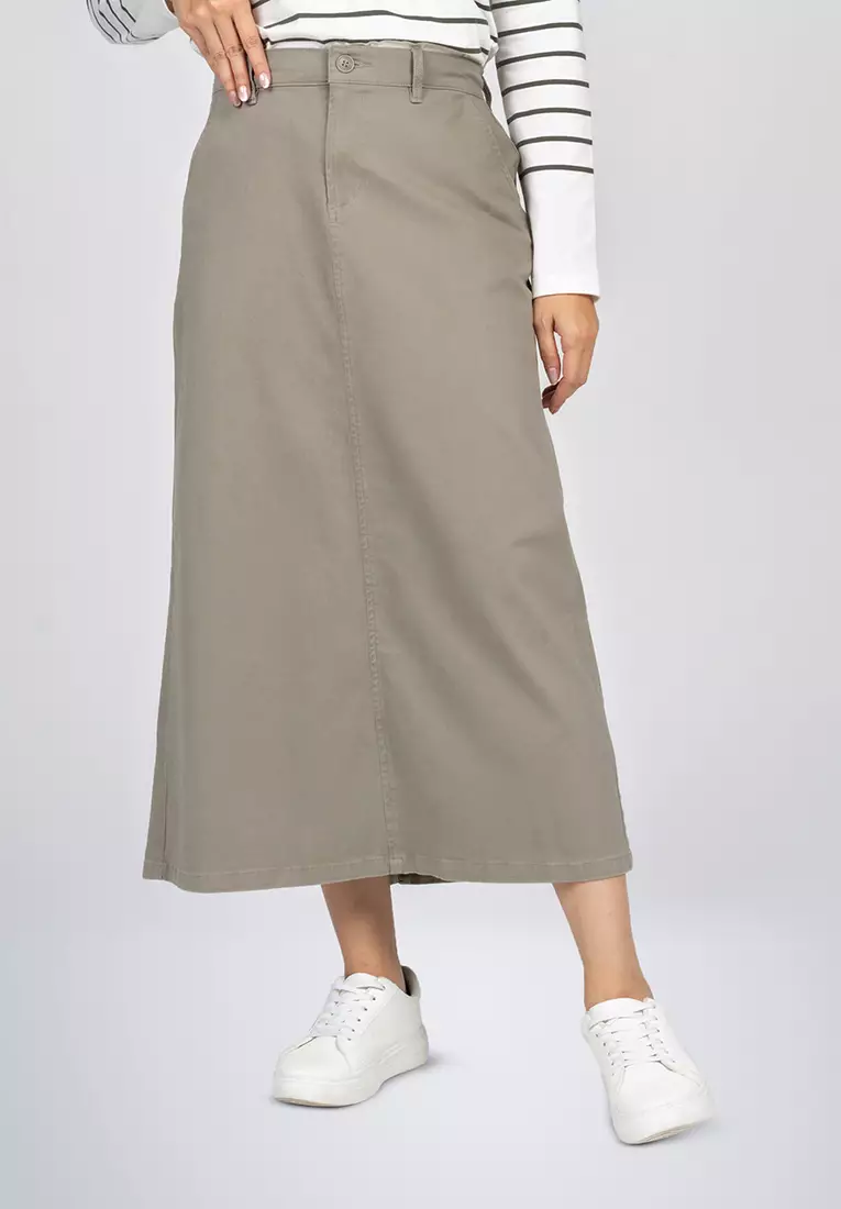 Jual C2 Outfitters C2 Zabbel Green Long Skirt Wanita Original 2025 ...