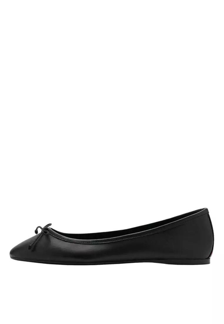 Buy Mango Leather Ballet Flats with Bow 2026 Online | ZALORA Philippines