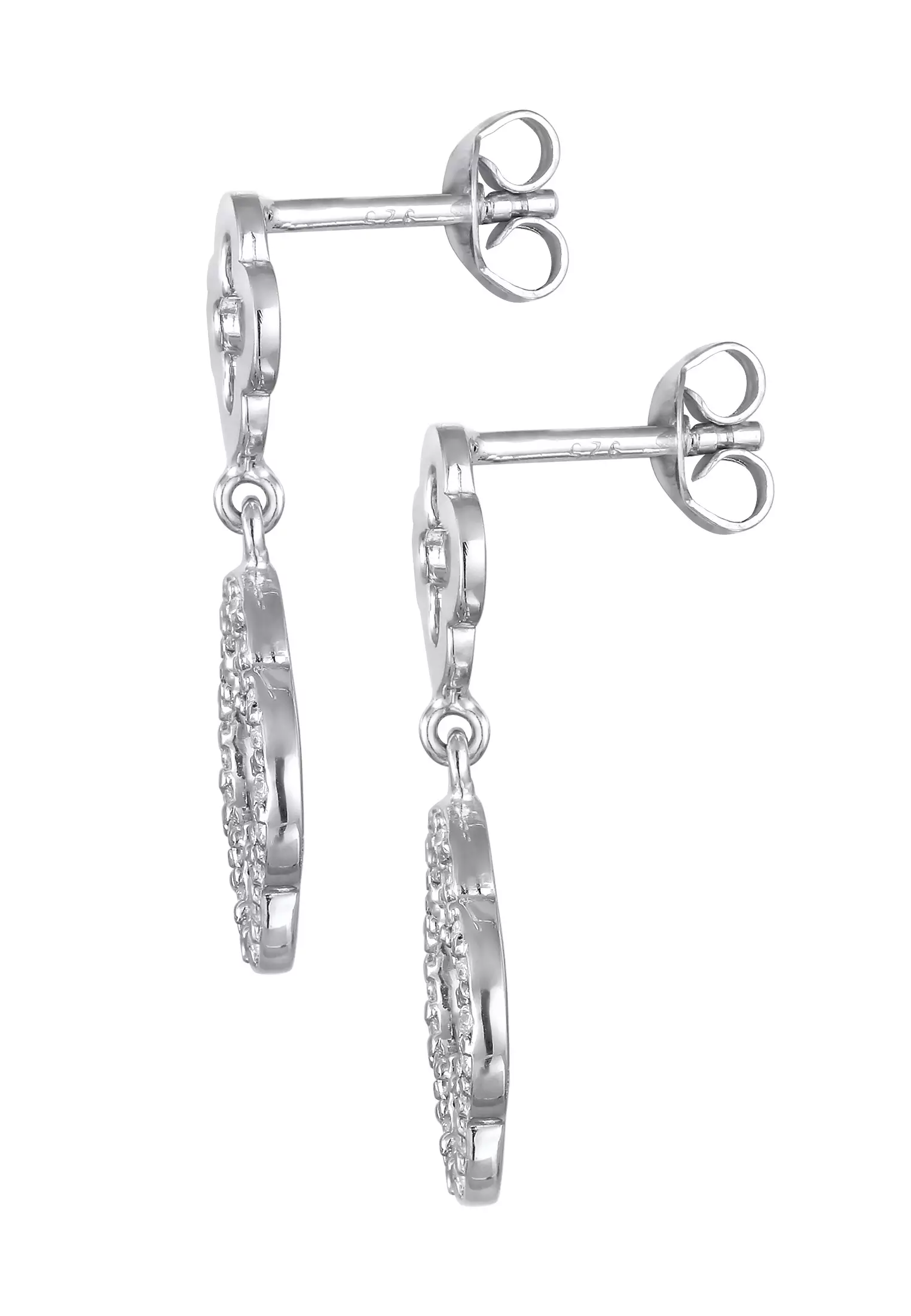 Buy ELLI GERMANY Crystal Clover Drop Stud Earrings – 925 Silver 2026 ...
