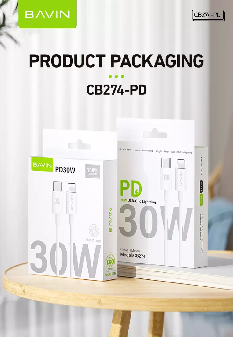 Buy BAVIN CB274 30W Type-C to iPh Data Cable Fast Charging & Data ...
