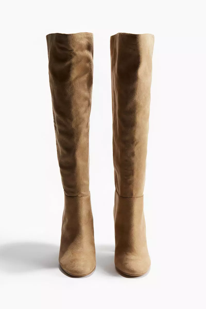 Buy H&M Knee-high heeled boots 2025 Online | ZALORA