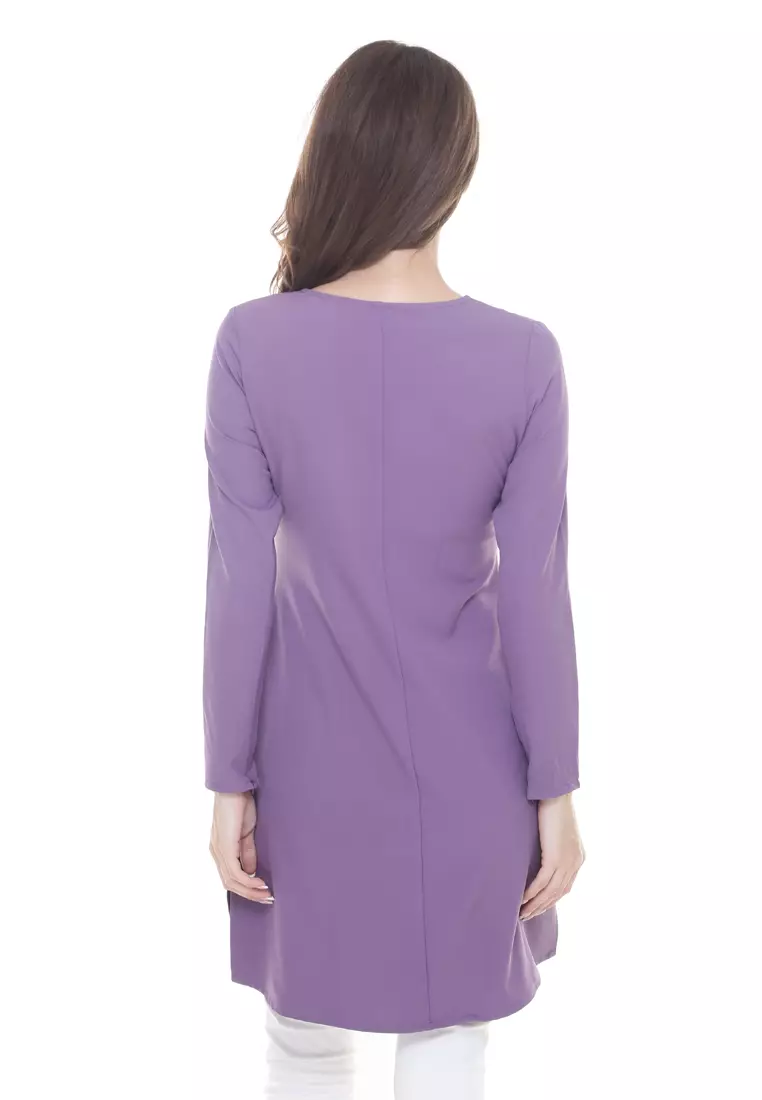 Buy Rina Nichie Basic Jovanda Tunic in Dusty Purple Online | ZALORA ...
