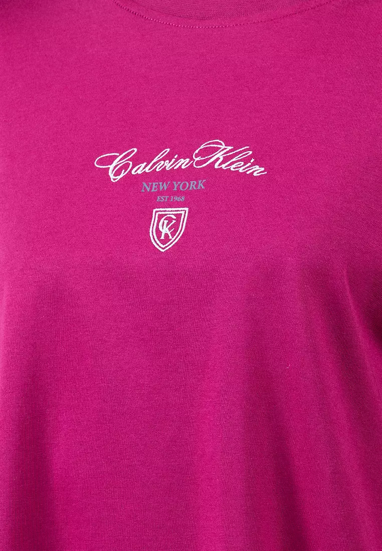 Buy Calvin Klein Script Logo Graphic Relaxed T-Shirt - Calvin Klein ...