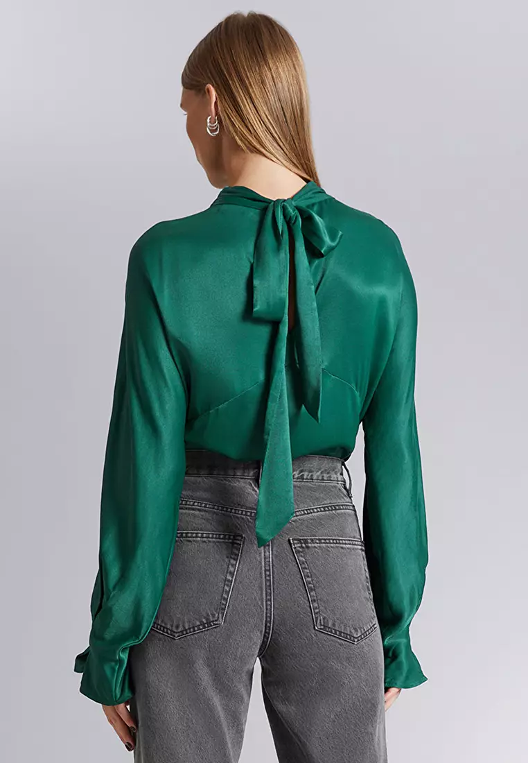 Buy And Other Stories Tie Neck Satin Blouse 2025 Online Zalora Philippines
