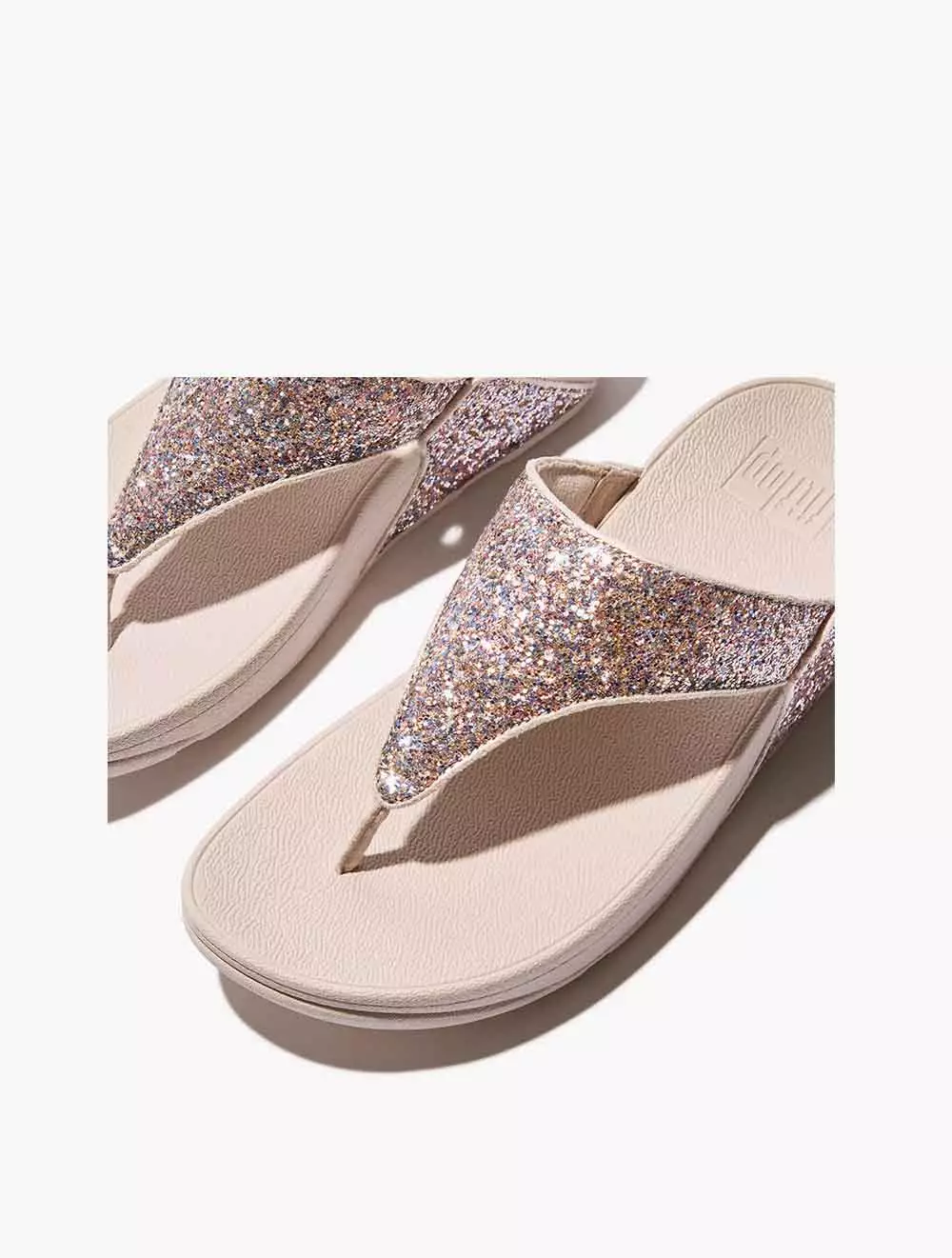 Jual FitFlop Fitflop Lulu Multi-Tonal Glitter Toe-Post Sandals - Nude Rose Mix Original 2025 ...