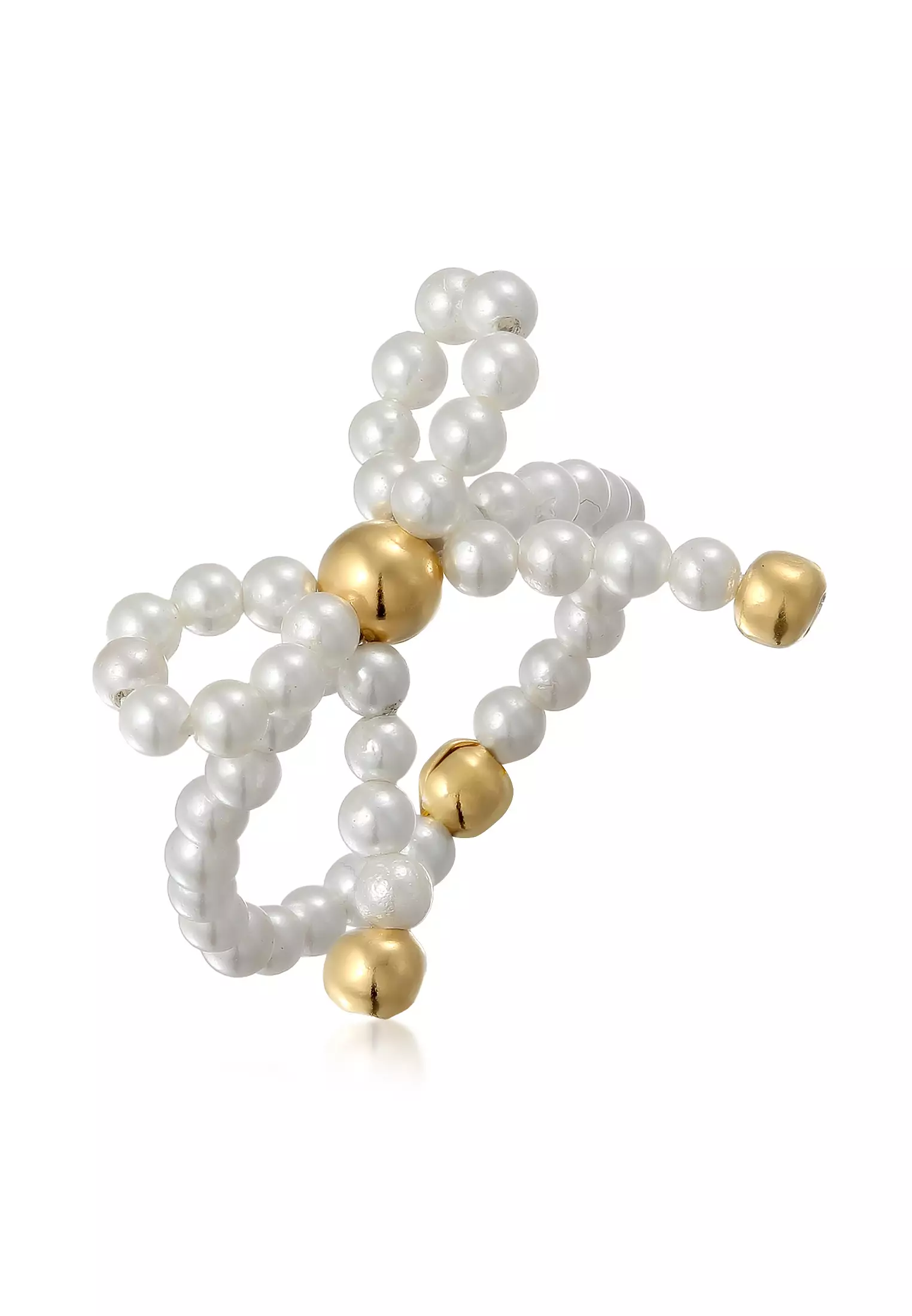 Buy ELLI GERMANY Pearl Bead Ring – Gold-Plated Silver 2026 Online | ZALORA
