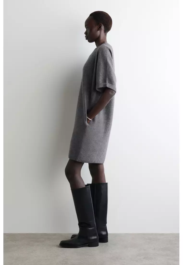Buy COS SCULPTED MERINO WOOL MINI DRESS Online | ZALORA Malaysia