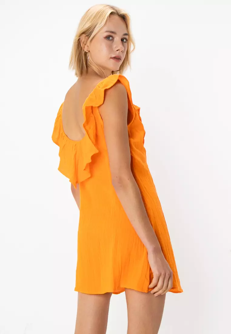 Buy ASOS Design Ruffle Detail Mini Wrap Sundress 2025 Online | ZALORA