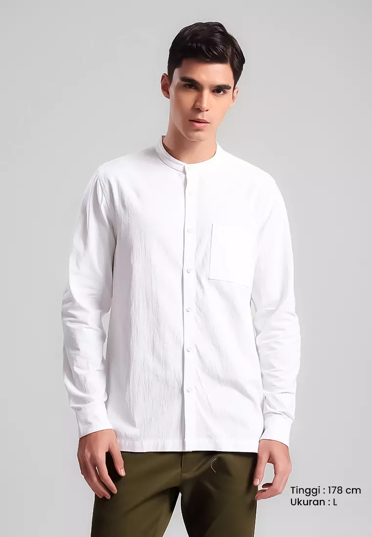 Jual Manzone MANZONE - Kemeja Shanghai Lengan Panjang Pria Kanda Modern ...