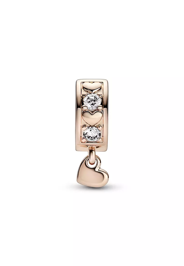 Buy PANDORA Pandora 14K Rose Gold Plated Infinite Hearts Sparkling ...