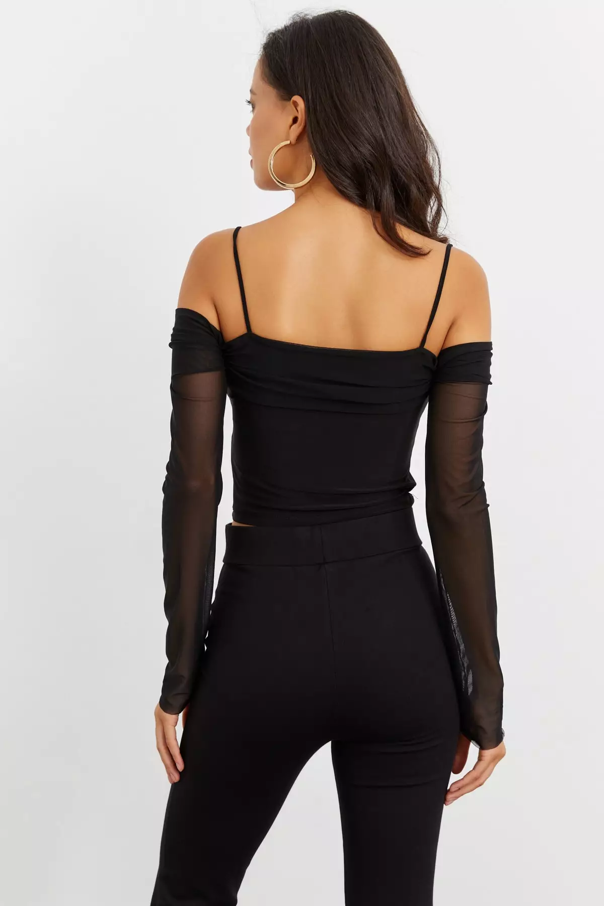 Jual Cool And Sexy Sleeves Tulle Crop Blouse Original 2025 Zalora
