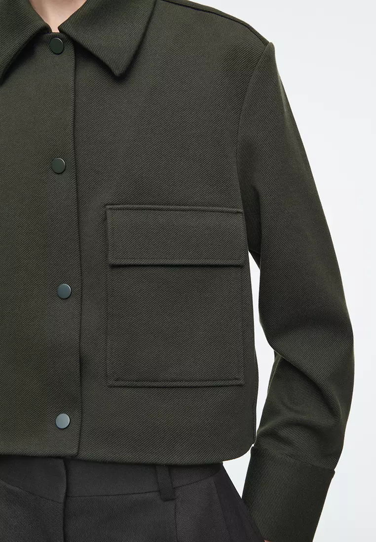 Buy COS Cropped Collared Twill Jacket 2025 Online | ZALORA Philippines