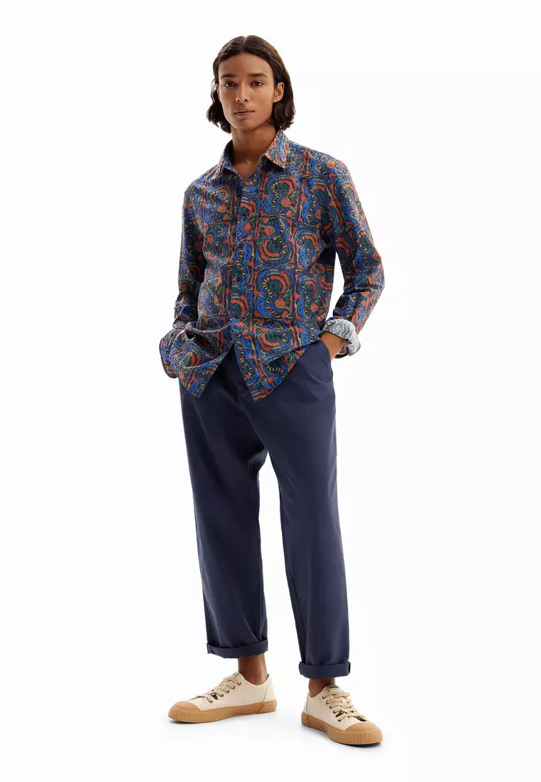 Buy Desigual Desigual Man Arty embroidered shirt. 2026 Online | ZALORA