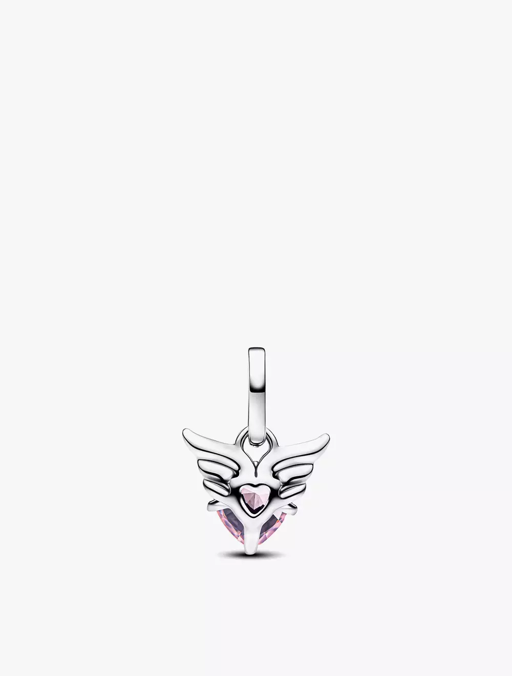 Jual PANDORA Winged Heart Sterling Silver Mini Dangle With Orchid Pink ...