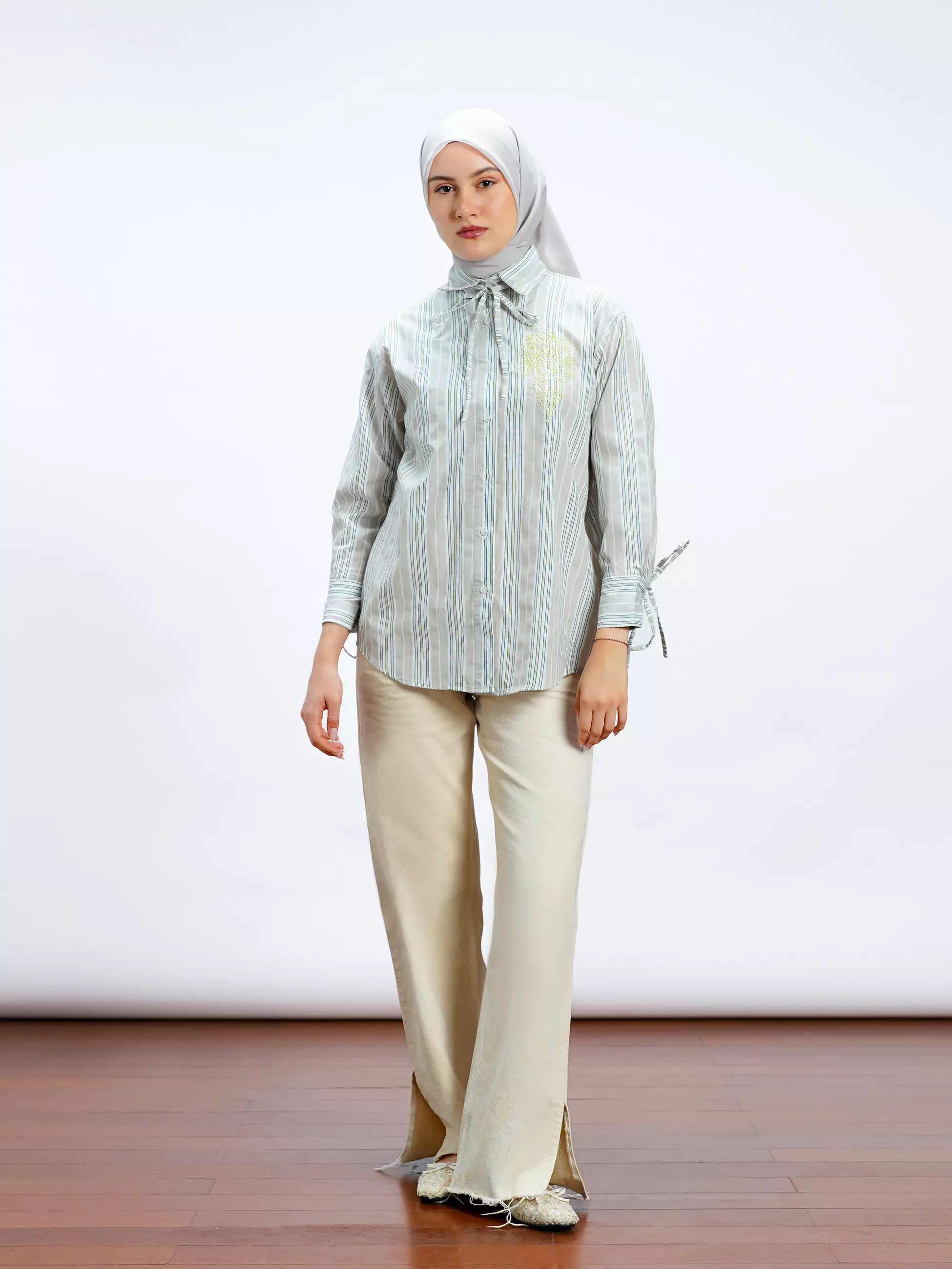 Jual Aleza Aleza - Nara Shirt Sage Green Original 2024 | ZALORA Indonesia