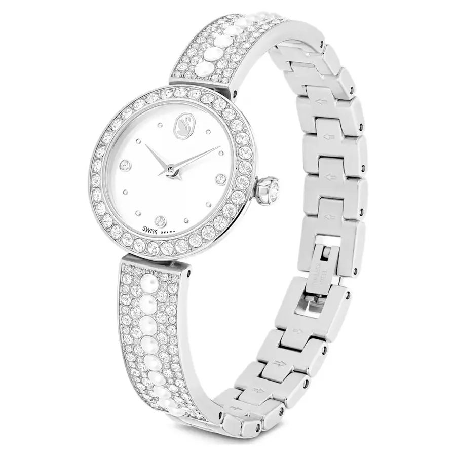 Jual Swarovski Matrix pearl bangle watch, Swiss Made, Crystal bracelet ...