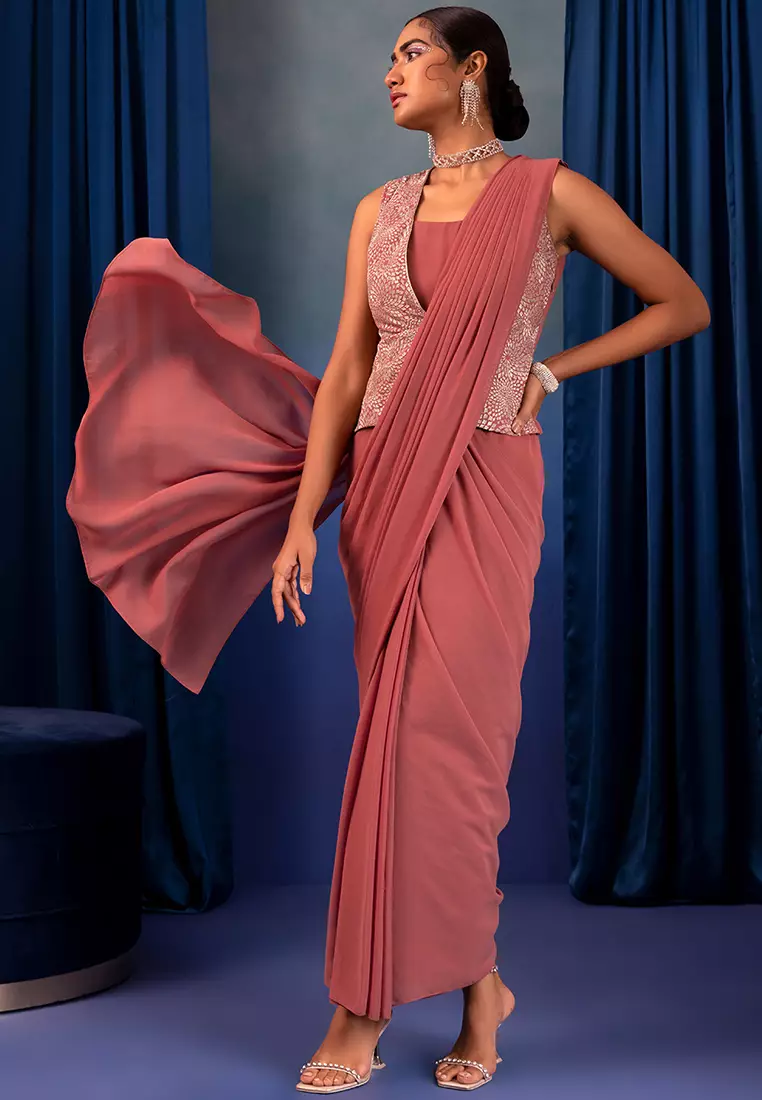 Buy Indya Indya X Rohit Gandhi and Rahul Khanna Peach Ready To Wear ...