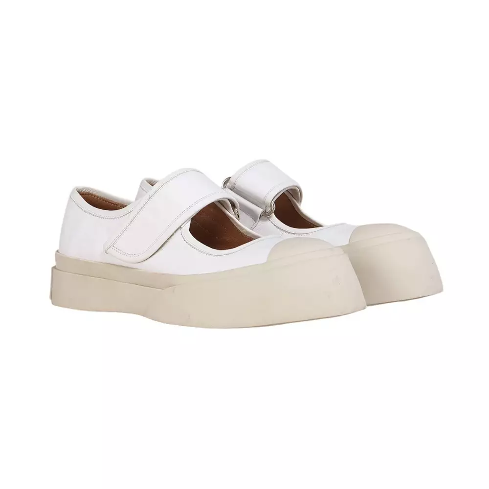 Jual MARNI Mary Jane Nappa Leather Sneakers White Original 2025 ...