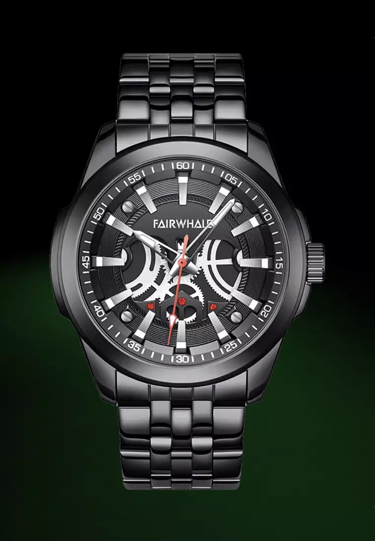 Buy Mark Fairwhale Unisex IP Black Alloy Quartz Watch, 40mm, Stainless ...