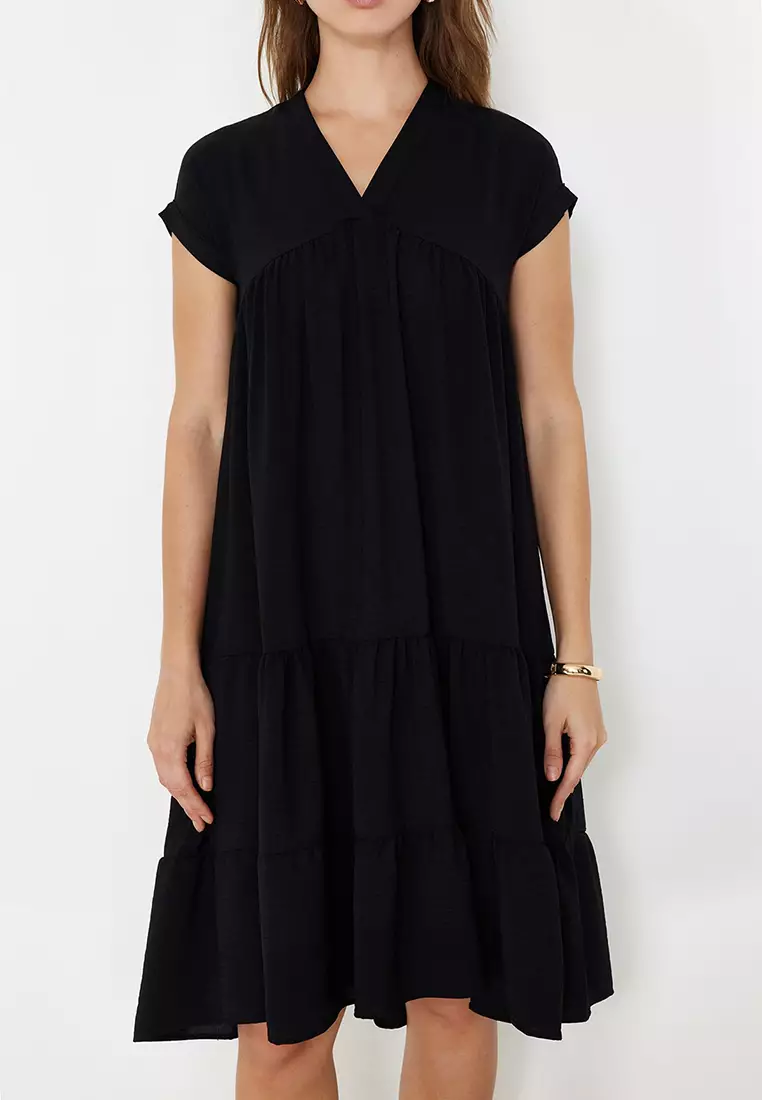 Buy Trendyol V-Neck Flounce Dress Online | ZALORA Malaysia