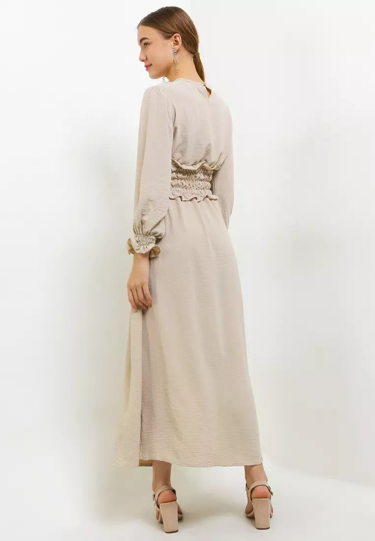 Jual HAZELNUT Tesla Dress Original 2025 | ZALORA Indonesia