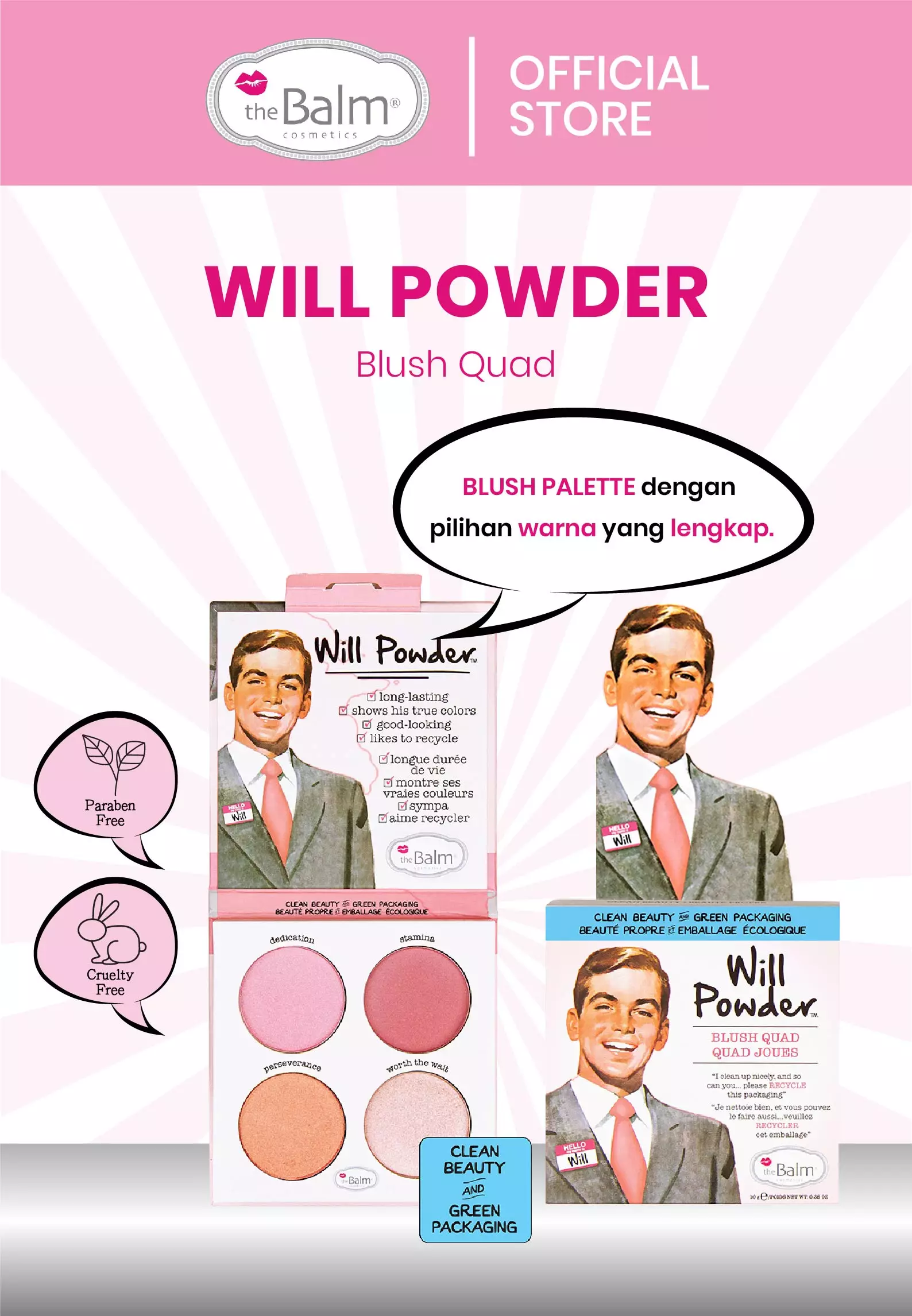 Jual the Balm theBalm Will Powder Blush Squad Original 2025 | ZALORA ...
