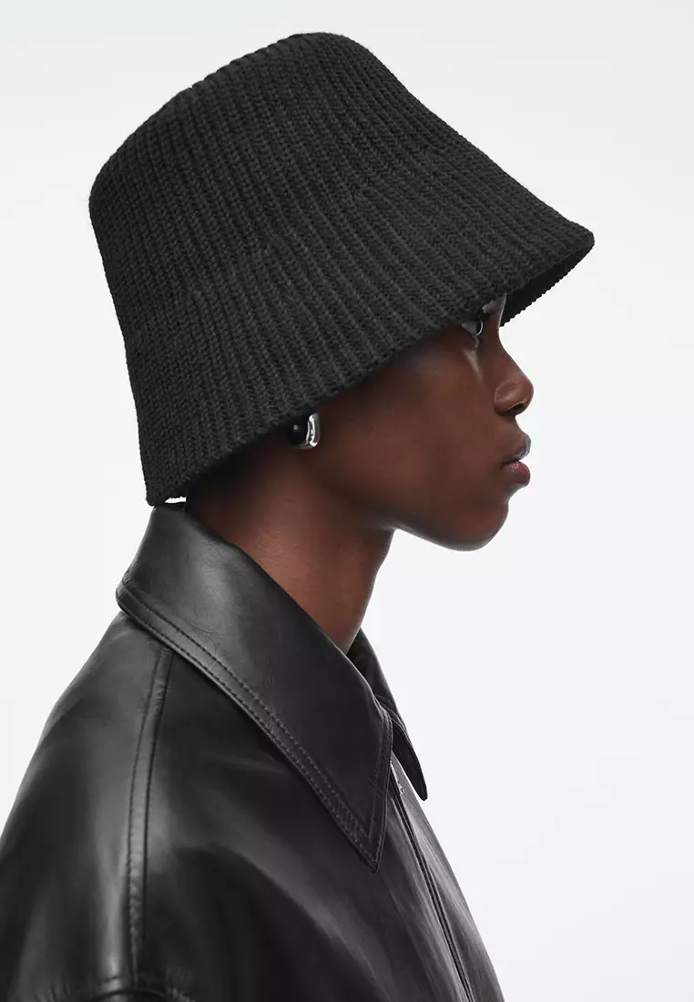 Buy COS Ribbed Wool-Blend Bucket Hat Online | ZALORA Malaysia