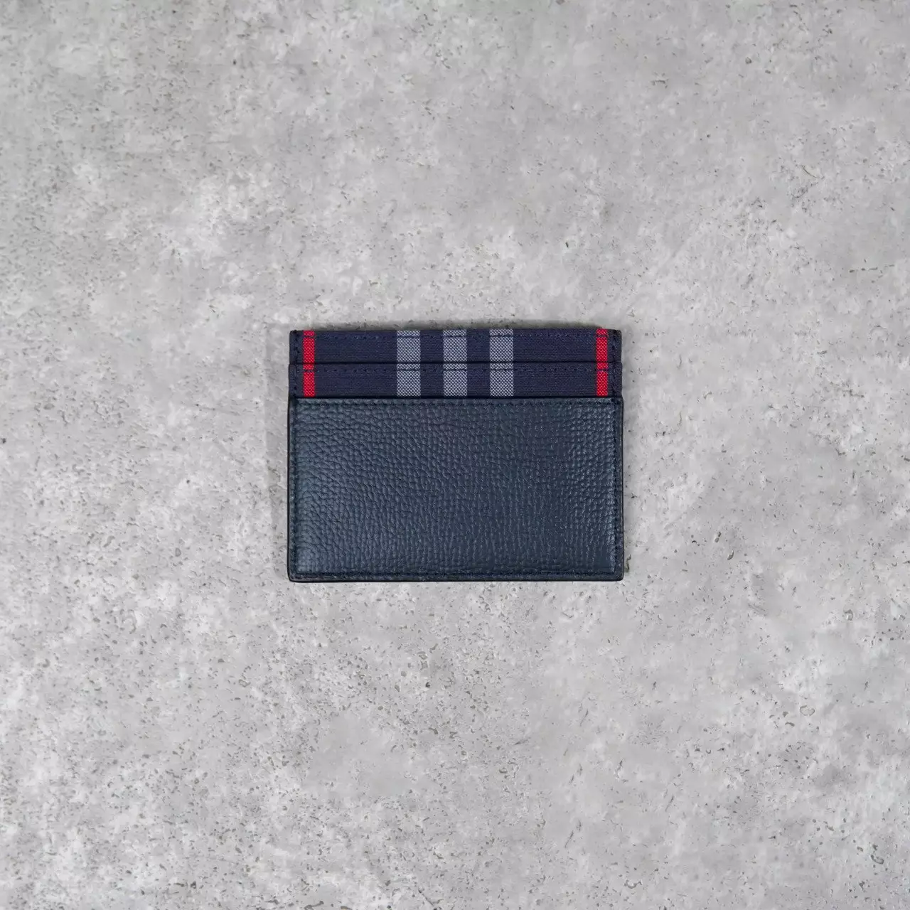 Jual Burberry Dompet BURBERRY CHECK NAVY BLUE CARD HOLDER 100% ORIGINAL ...