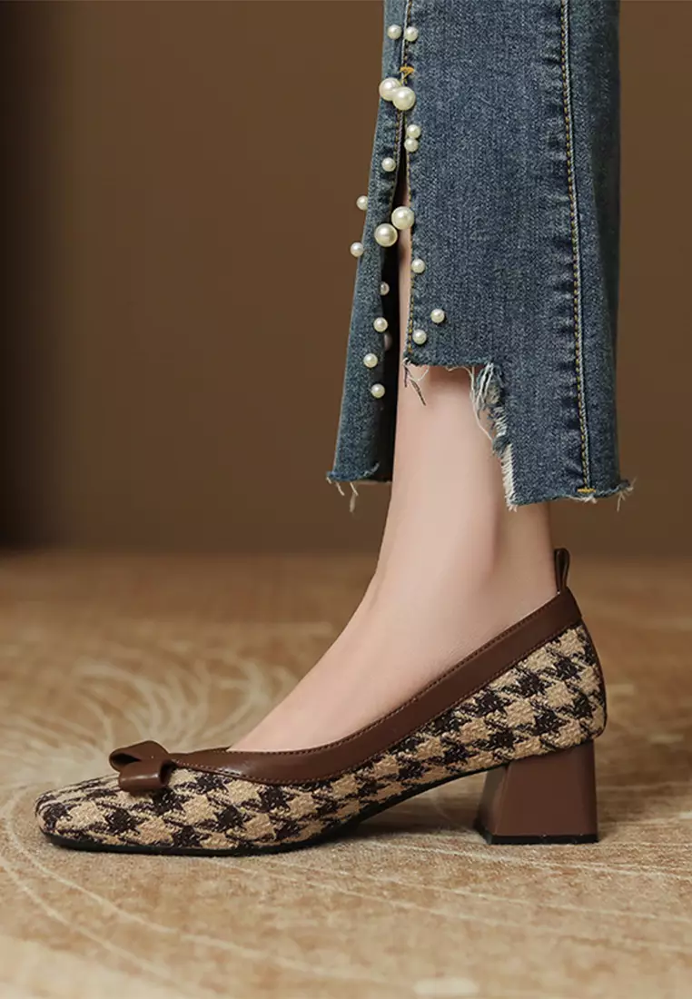 Twenty Eight Shoes Square Toe French Ribbon Block Heels Shoes XJ332-43 ...