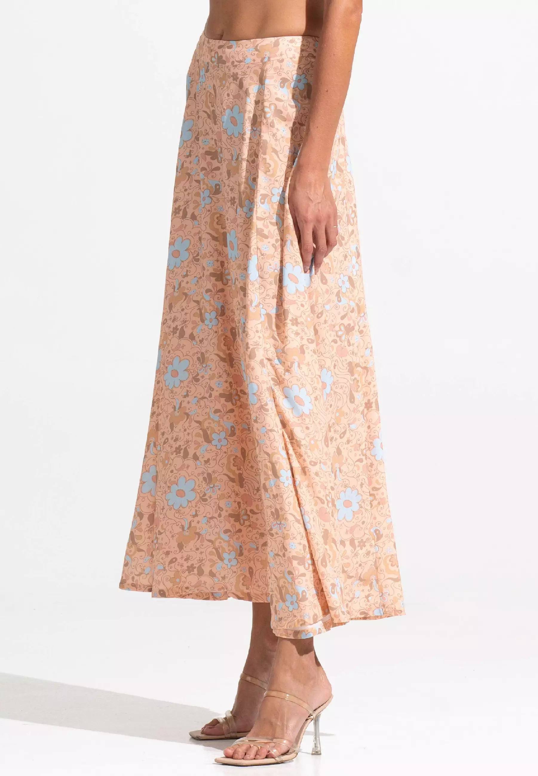 Jual morratobali Morrato Bali - Amara Maxi Skirt Fleur Peach Original 2024 | ZALORA Indonesia