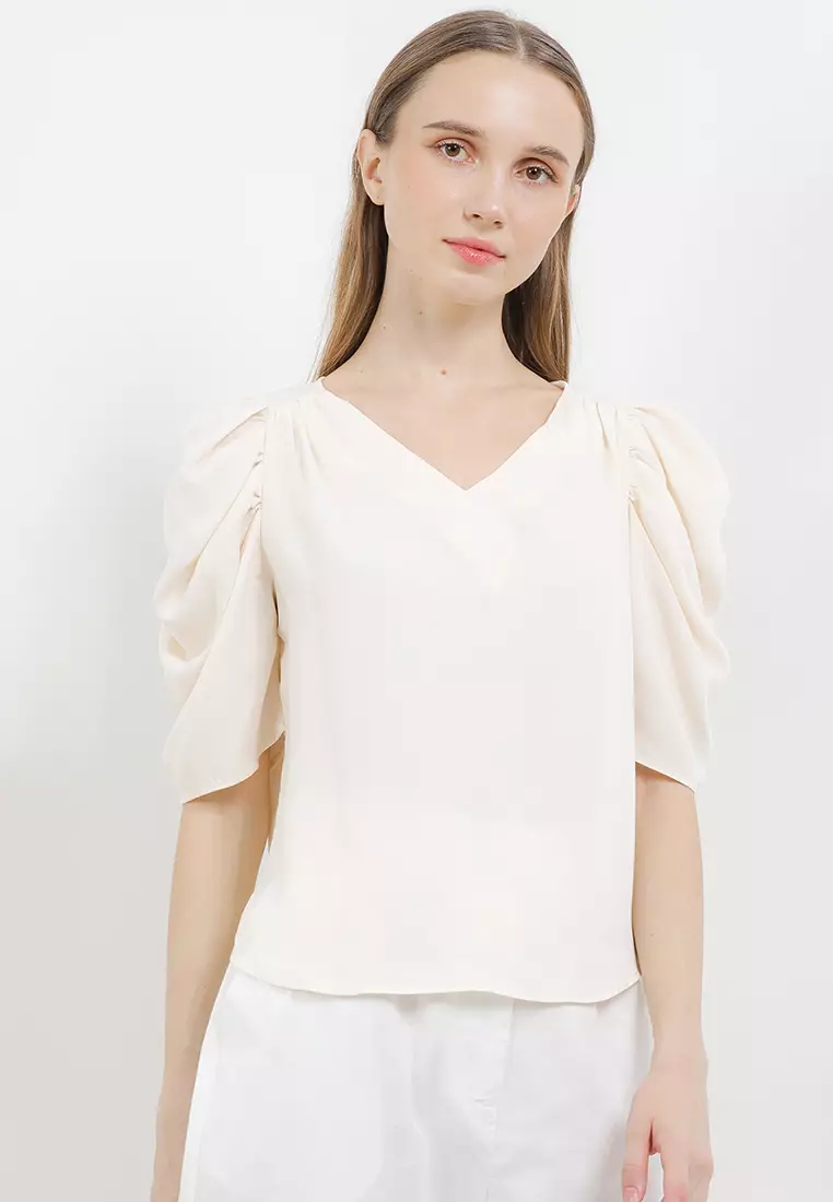Jual WHITE|MODE Nuriyah Blouses Original 2025 | ZALORA Indonesia
