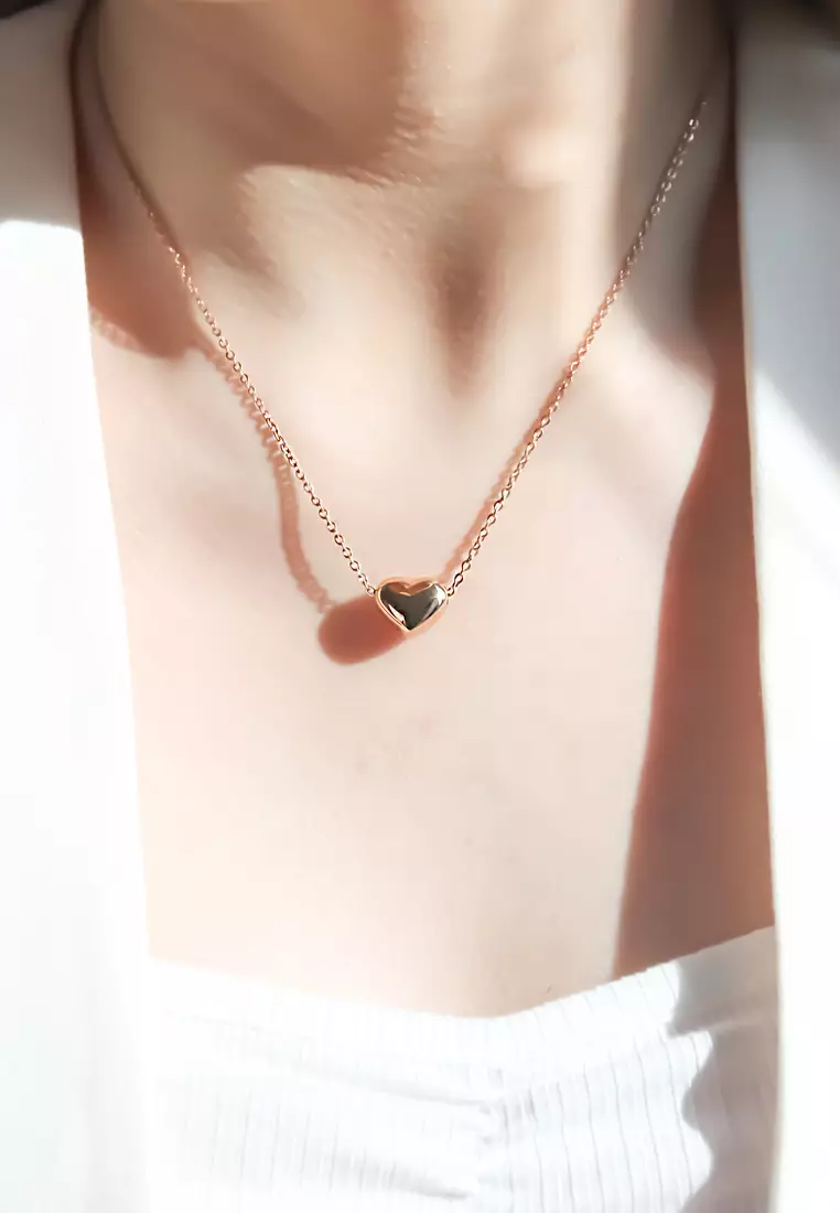 Buy CELOVIS Amora Love Heart in Rose Gold Pendant Necklace Online ...