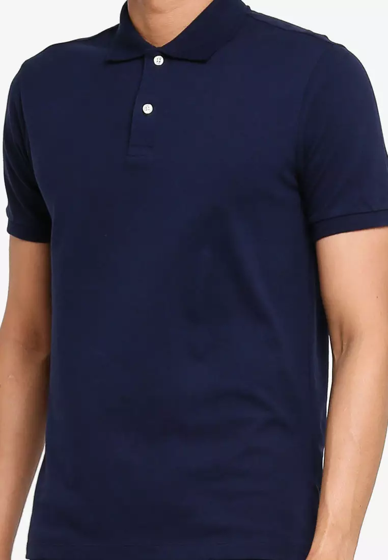 Buy GAP Solid Pique Polo Shirt 2025 Online | ZALORA