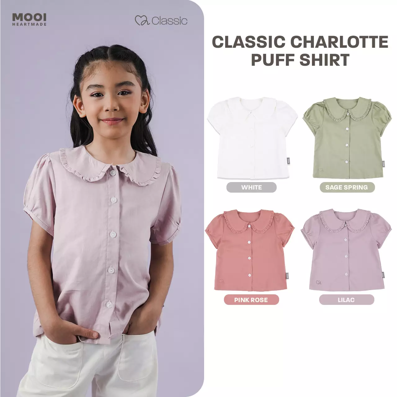 Jual Mooi Heartmade Mooi Atasan Anak Perempuan Classic Charlotte Puff ...