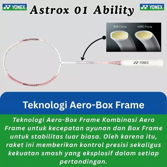 Jual Yonex Raket Badminton Yonex Astrox 01 Ability GRATIS Senar, tas ...