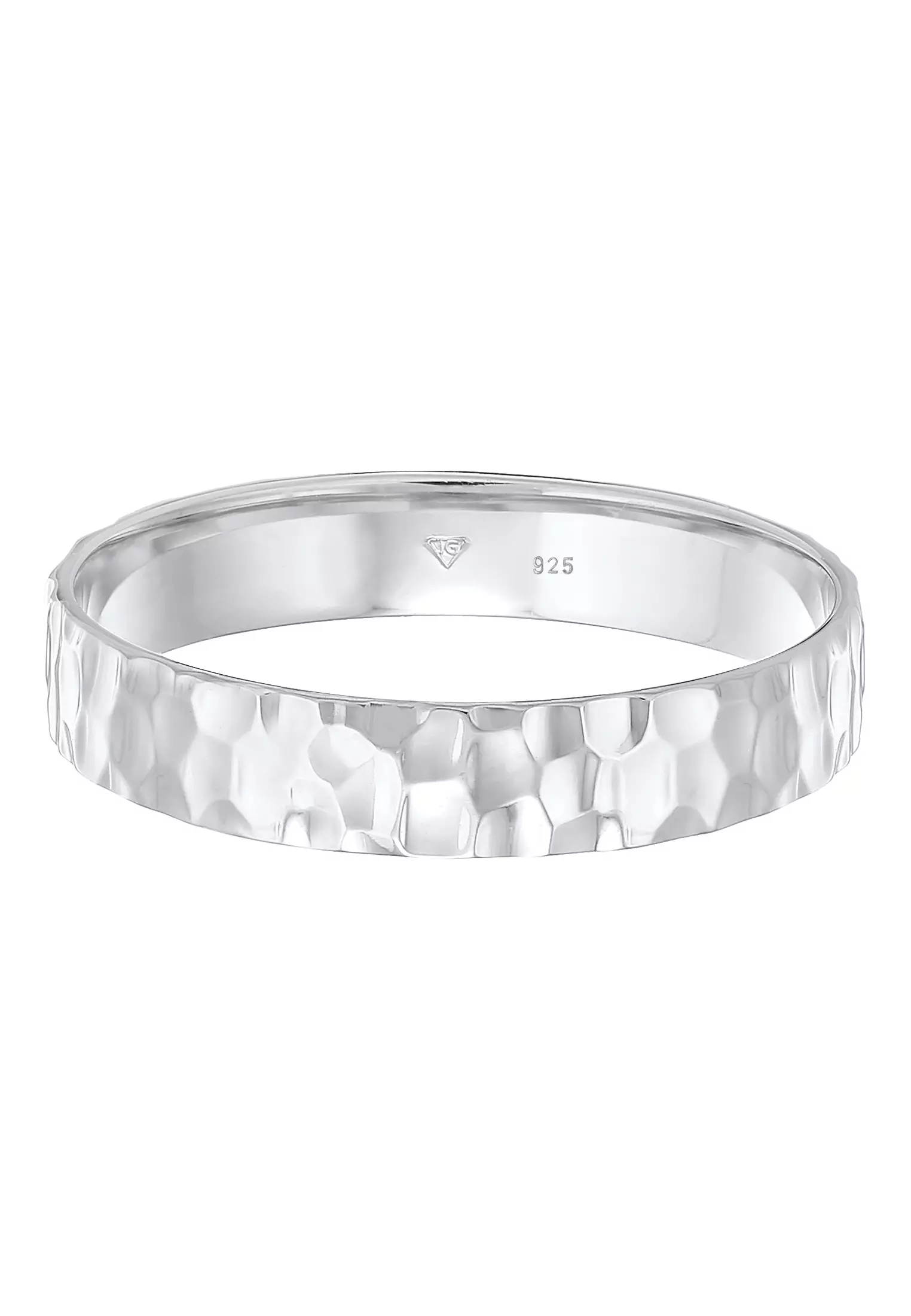 Buy Kuzzoi Men's Silver Hammered Slim Band Ring 2026 Online | ZALORA