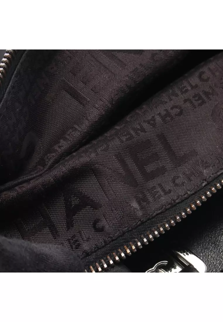 Buy CHANEL Pre-Loved Chanel chocolate bar mini boston bag lambskin ...