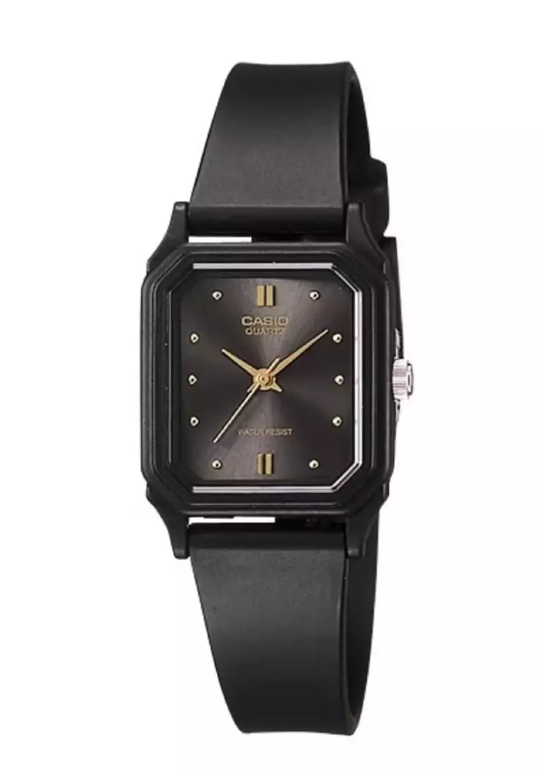 Jual Casio Casio Analog Jam Tangan Wanita Strap Karet Hitam LQ-142E-1A ...