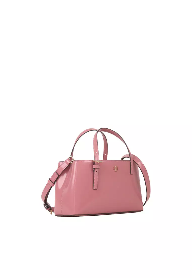 Buy Tory Burch Tory Burch Emerson Mini Patent Tote Bag In Pink Ginger ...