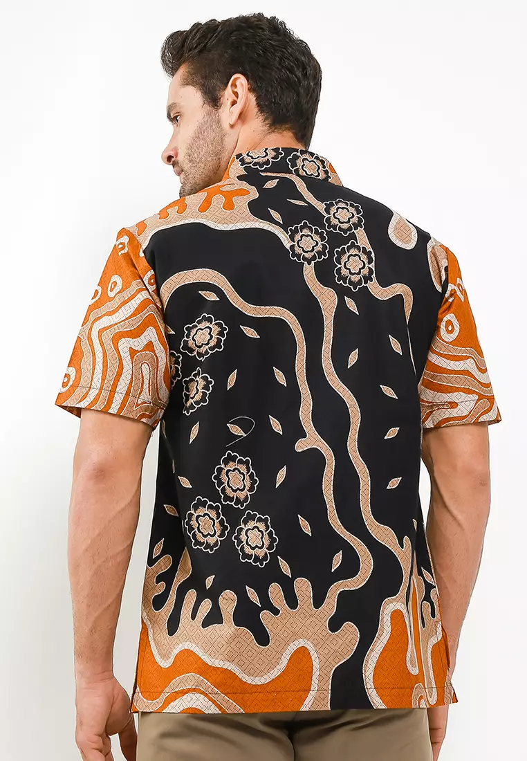 Jual Adikusuma Hem Batik Body Fit 3 Kembang Original 2024 | ZALORA ...