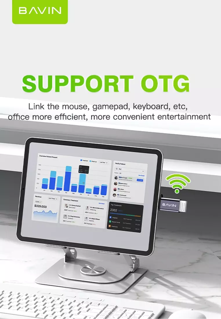 Buy BAVIN OTG Adaptor USB 3.0 Fast Data Transmission for For iPh 15 and ...