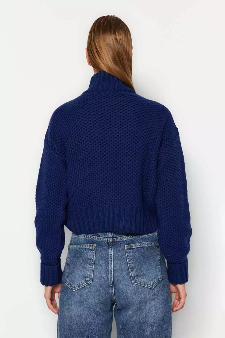Buy Trendyol High Collar Knitted Sweater 2025 Online | ZALORA