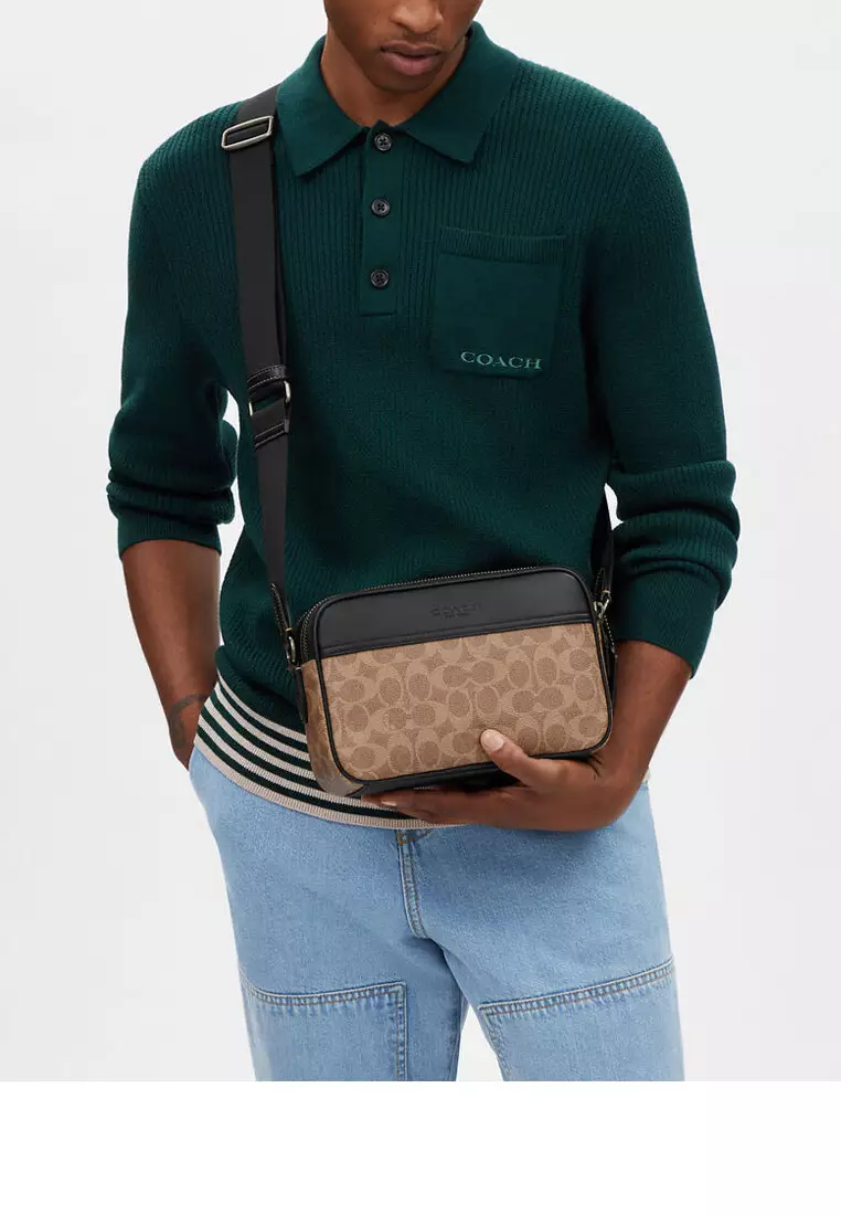 Buy Coach Graham Crossbody Bag In Signature Canvas 2025 Online | ZALORA ...