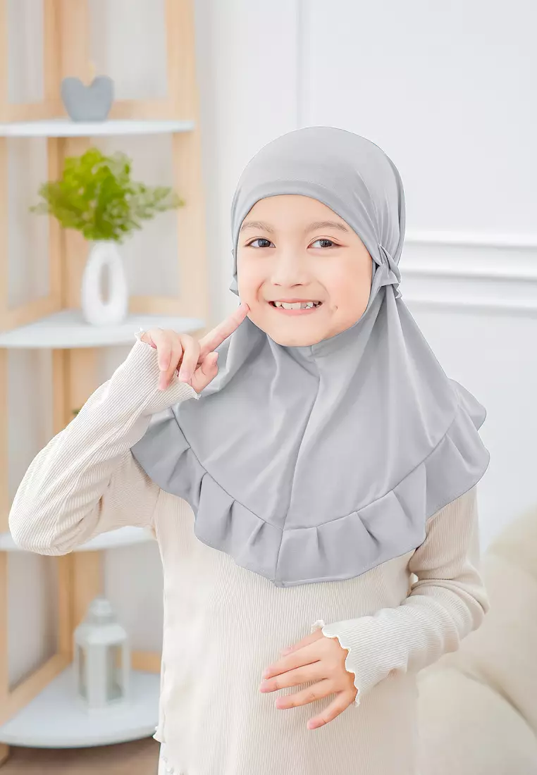Jual COTTON BEE Cotton Bee - Zea Bergo Tali Ruffle | Hijab Instan Anak ...