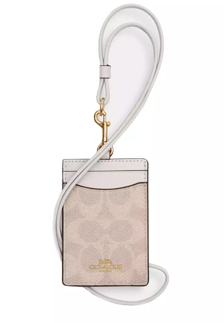 Buy Coach Id Lanyard In Signature Canvas in Sand/ Chalk CZ285 2025 ...